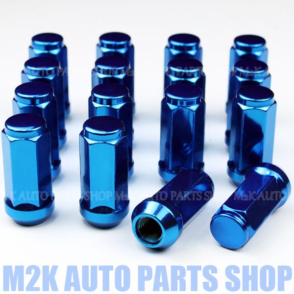 49mm スチール ホイールナット P1.5 P1.25 19HEX 16個 袋ナット M12 ブルー 青 : M2K AUTO PARTS - 通販 - Yahoo!ショッピング