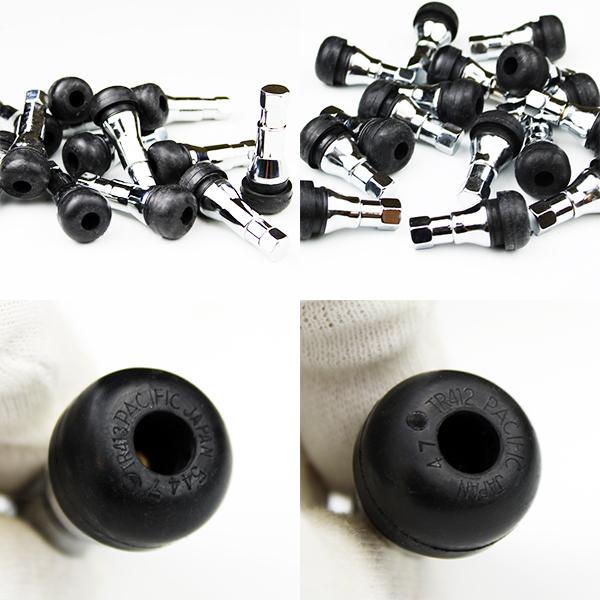 Ocean Pacific（オーシャンパシフィック） 国産 エアバルブ 8個 スリーブ TR-412FC TR-413FC スナップインバルブ チューブレスタイヤ ゴムバルブ 太平洋工業 ...