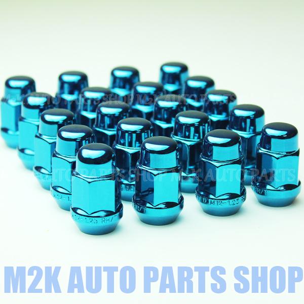 ホイールナット m14 24個 カラーナット スチール P1.5 ブルー 青 袋ナット アルファナット ドレスアップ ナット ランクル LS チャージャー : M2K AUTO PARTS ...