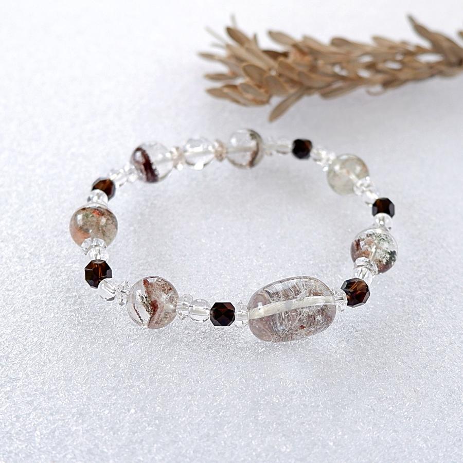 〜癒しの庭園〜 ガーデンクォーツとスモーキークォーツのブレスレット 天然石アクセサリー 一点物 macari : br-504 : 天然石のアクセサリー macari - 通販 - Yahoo ...