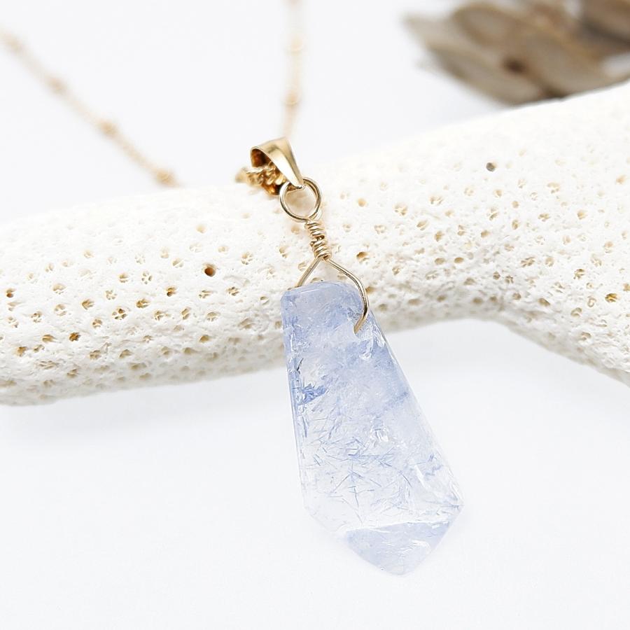 〜個性的なインクルージョン〜デュモルチェライトインクォーツのペンダント k14GF チェーン付き 一点物 : p-2427 : 天然石のアクセサリー macari - 通販 - Yahoo ...