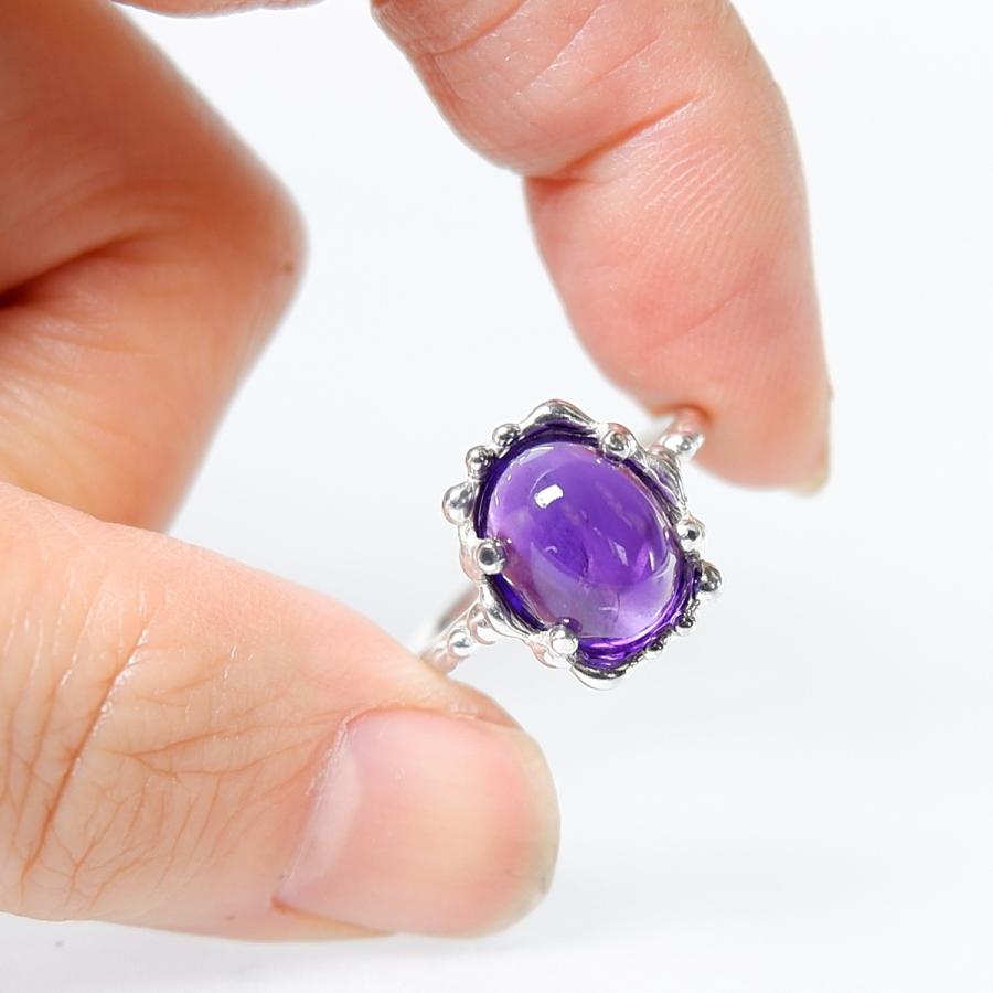 アメジストのデザインリング 12号 :r-1519:天然石のアクセサリー macari - 通販 - Yahoo!ショッピング