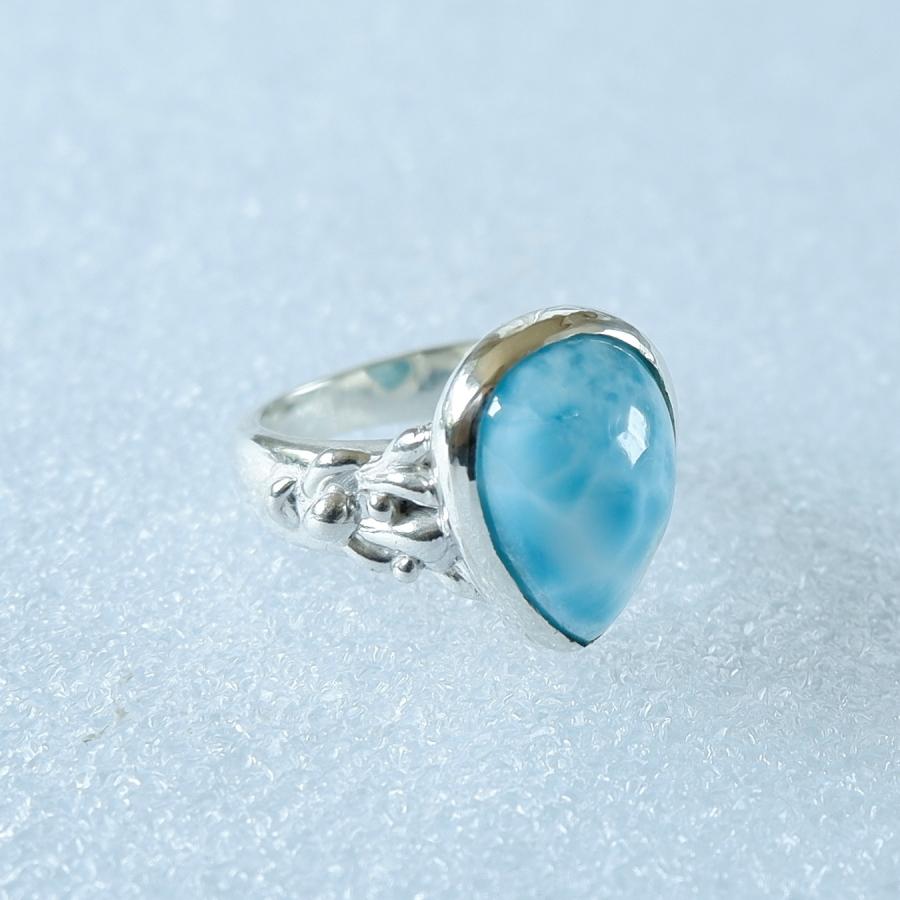 〜カリブの宝石〜 ラリマーのデザインリング 14号 天然石アクセサリー 一点物 指輪 : 天然石のアクセサリー macari - 通販 - Yahoo!ショッピング