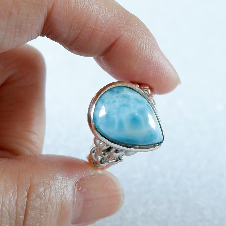 〜カリブの宝石〜 ラリマーのデザインリング 14号 天然石アクセサリー 一点物 指輪 : 天然石のアクセサリー macari - 通販 - Yahoo!ショッピング