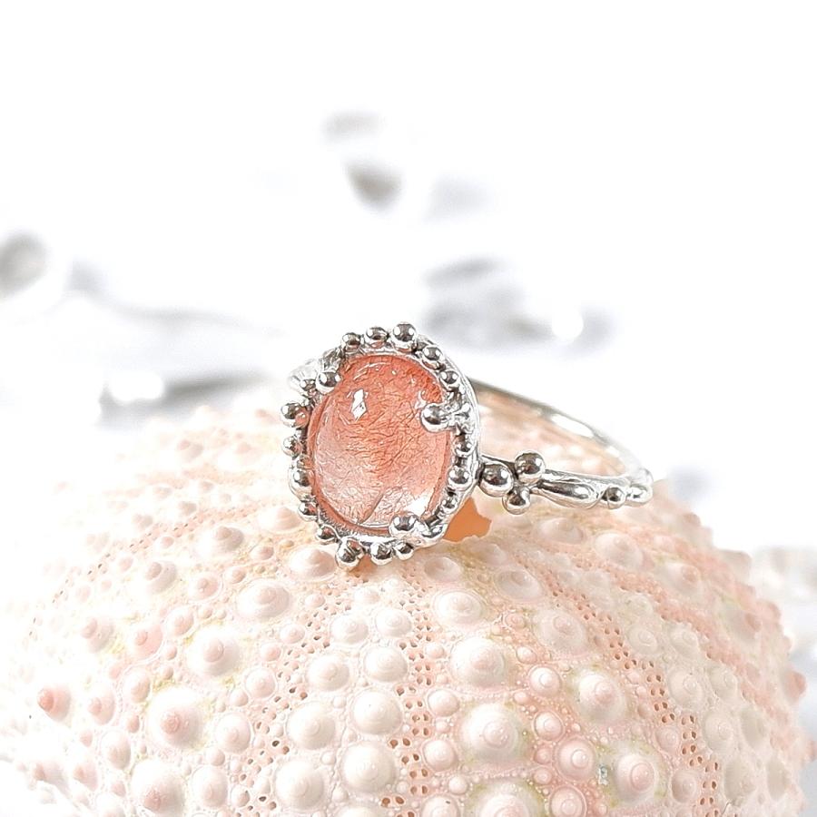 〜ジューシーカラー〜 カザフスタン産ストロベリークォーツの粒飾りリング 10号 天然石アクセサリー macari : 天然石のアクセサリー macari - 通販 - Yahoo!ショッピング