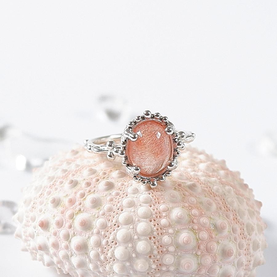 〜ジューシーカラー〜 カザフスタン産ストロベリークォーツの粒飾りリング 10号 天然石アクセサリー macari : 天然石のアクセサリー macari - 通販 - Yahoo!ショッピング