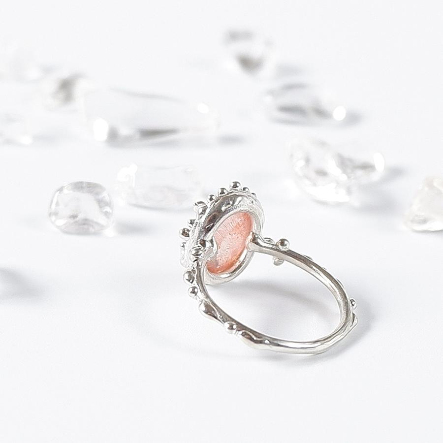 〜ジューシーカラー〜 カザフスタン産ストロベリークォーツの粒飾りリング 10号 天然石アクセサリー macari : 天然石のアクセサリー macari - 通販 - Yahoo!ショッピング