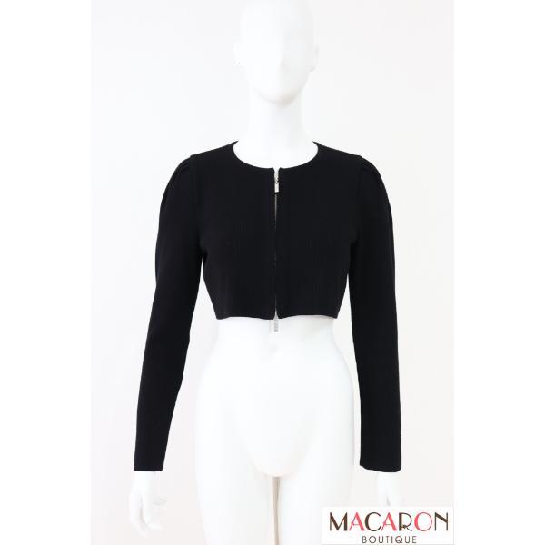 FOXEY BOUTIQUE BOUTIQUE(フォクシー） レーヨンブレンドジップアップカーディガン 37150 黒/ブラック : マカロンブティックYahoo!ショップ - 通販 ...