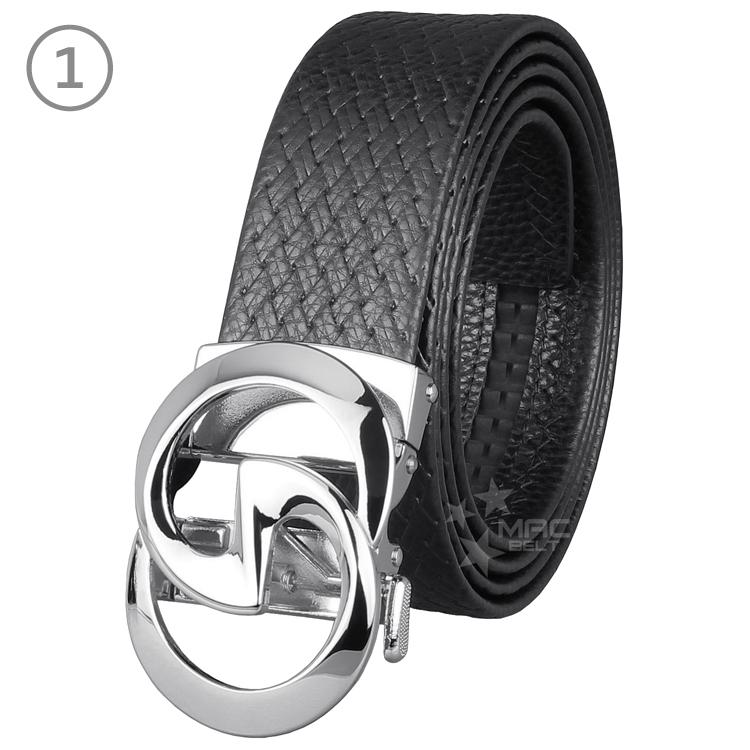 ベルト メンズ 穴なし 編み込み メッシュ 型押し ブランド 本革 無段階 ビジネス カジュアル 大きいサイズ オートロック MBJM ...