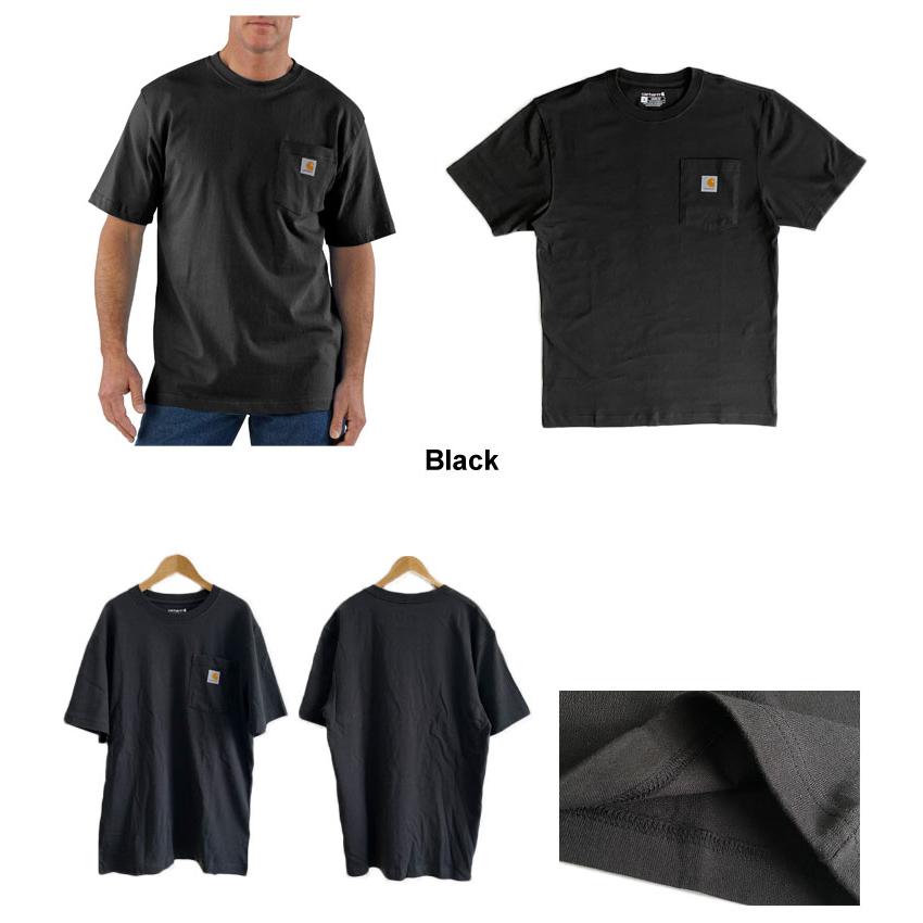 Carhartt カーハート K87 半袖ポケット Tシャツ メンズ ヘビーウェイト ポケット付き 無地 半袖 トップス ファッション ブランド Sサイズ : マシェリモール - 通販 ...