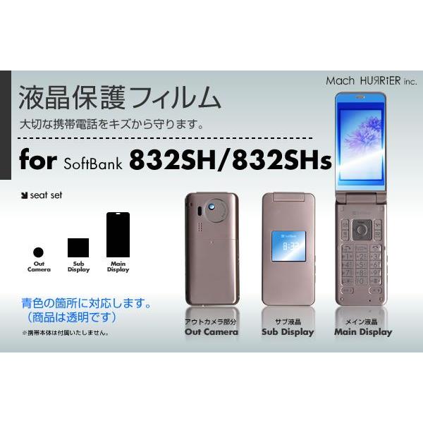 832SH液晶保護フィルム 3台分セット : ネットショップマックハリアー - 通販 - Yahoo!ショッピング