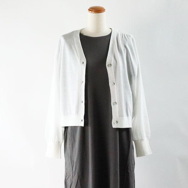 カーディガン フリーサイズ ガノッシュ 257-3126030代 40代 50代 レディース カジュアル 夏 ホワイト ganosch : 街 ...