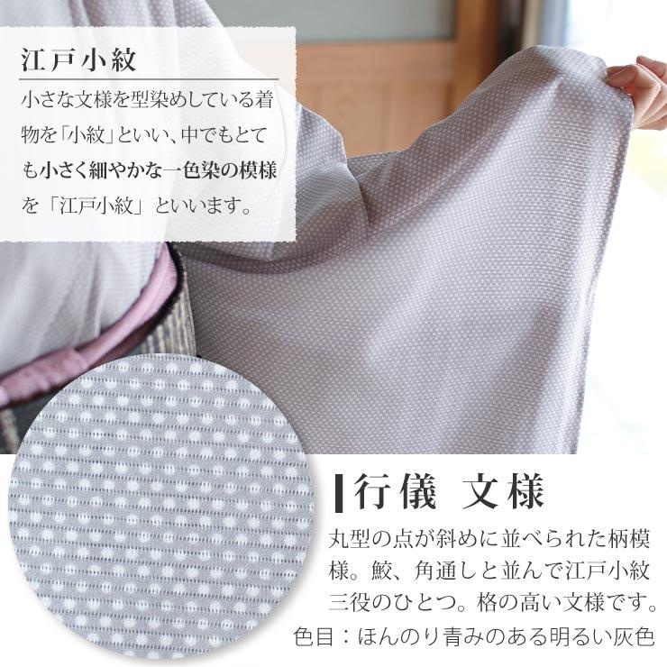 TORAY 洗える 着物 夏 夏きもの 夏着物 絽 江戸小紋 行儀文様 TORAY 洗える 着物 夏 夏きもの 夏着物 絽 江戸小紋 行儀文様