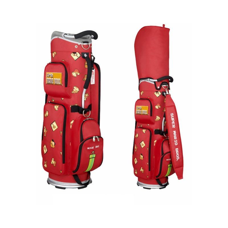 スーパーマリオブラザーズ マリオ キャディバッグ SMCB002R 赤 レッド 9型 47インチ 5分割 2.9kg 軽量 キャラクター ...