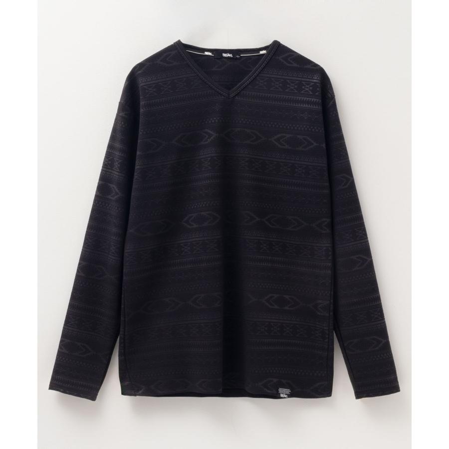 mossimo（モッシモ） Tシャツ メンズ 長袖 Vネック ジャガード素材 ストレッチ オルテガ柄 ロンT トップス 爆買 : Mac-House(マックハウス) - 通販 - Yahoo ...