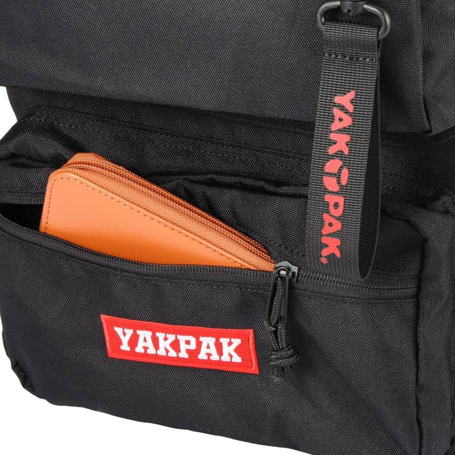YAKPAK ヤックパック デイパック 撥水 大容量ポケット 収納力 無地 ワンポイント リュックサック バックパック オールシーズン ...