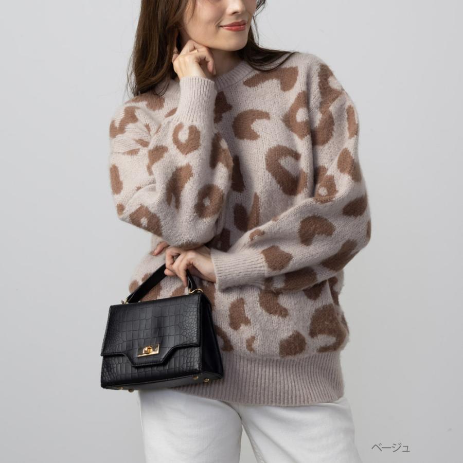 NAVY(ファッション) アニマル柄 ジャガード ニット セーター NAVY(ファッション) アニマル柄 ジャガード ニット セーター
