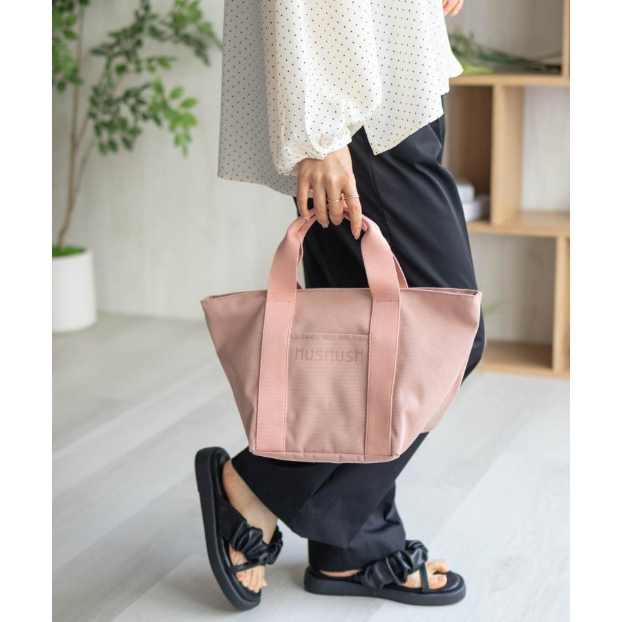 HusHusH ハッシュアッシュ トートバッグ ファスナー付き マチ付き ポケット 鞄 : Mac-House(マックハウス) - 通販 - Yahoo!ショッピング