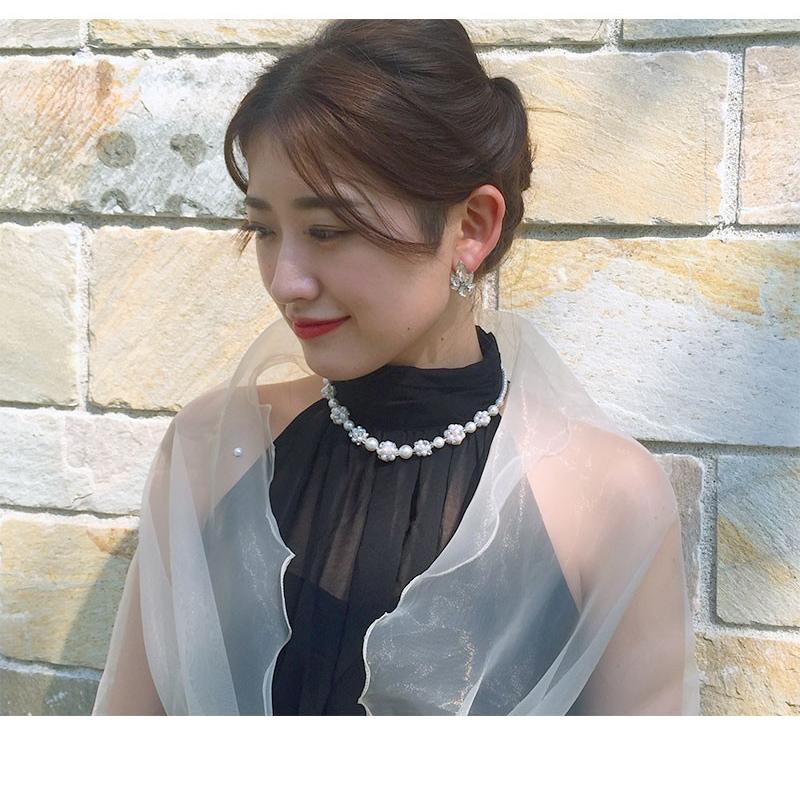 ネックレス レディース ビジュー パール パーティー ショート デコルテ ペンダント アクセサリー ジュエリー 結婚式 ウェディング 花嫁 二次会 ブライダル ne002 : Machree ...