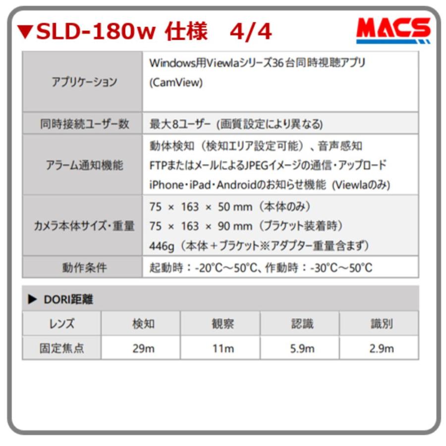 SLD-180w 屋外用 IPネットワークカメラ 屋外カメラで 待望の Wi-Fi対応 180° パノラマビュー 【台数値引き致します。】 : 制御セキュリティ マクス - 通販 ...