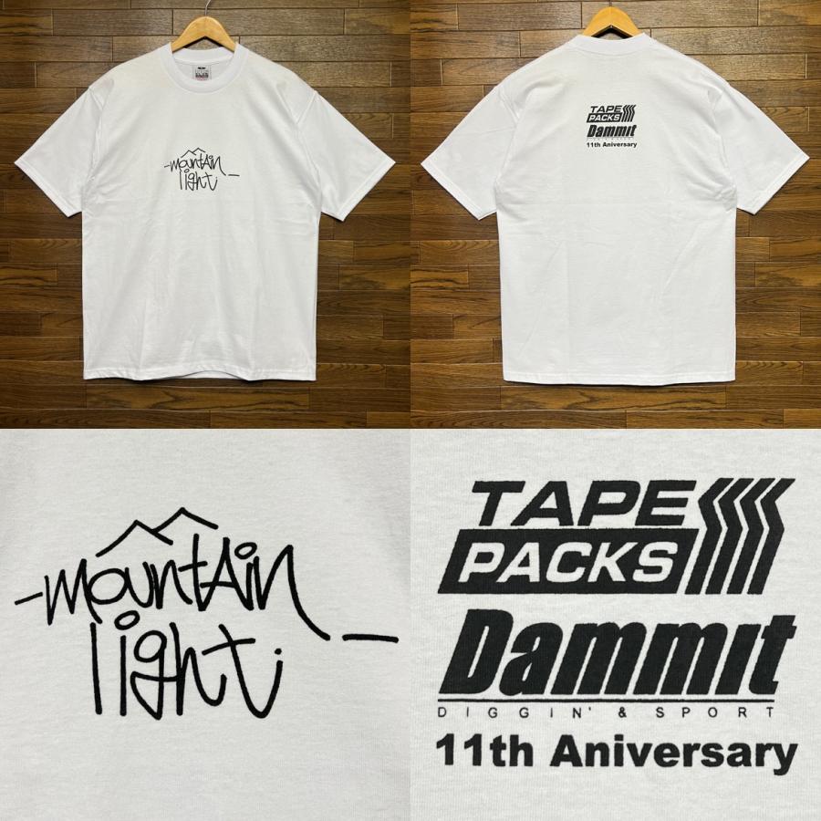 DAMMIT 11th x TAPE PACKS MOUTAIN LIGHT Tシャツ(ヘビーウェィト) White XLサイズ(ミックスCD ...