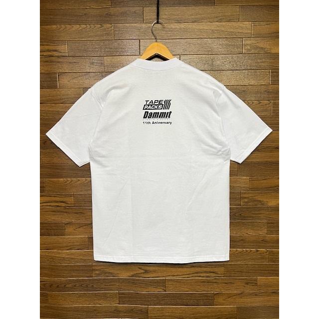 DAMMIT 11th x TAPE PACKS MOUTAIN LIGHT Tシャツ(ヘビーウェィト) White XLサイズ(ミックスCD ...