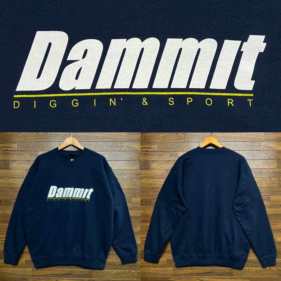 DAMMIT LOGO クルーネックスウェット Navy XLサイズ : mad dope - 通販 - Yahoo!ショッピング