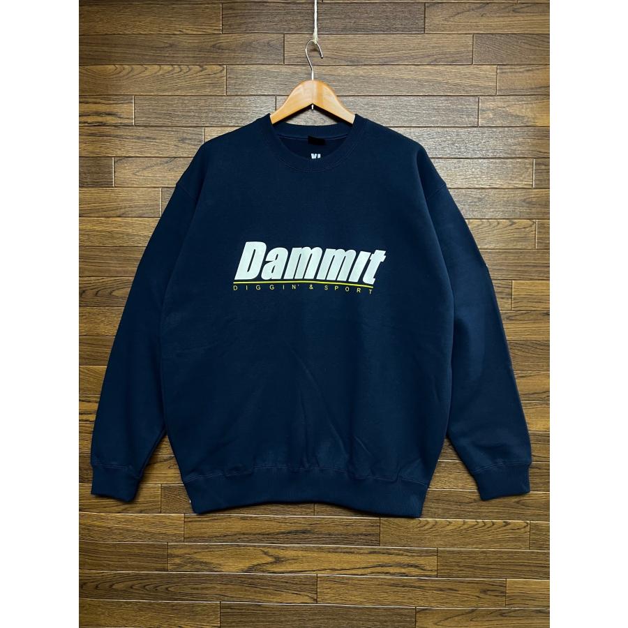 DAMMIT LOGO クルーネックスウェット Navy XLサイズ : mad dope - 通販 - Yahoo!ショッピング