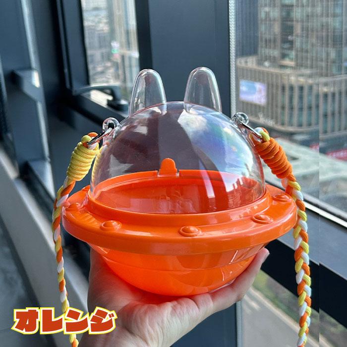 LABUBU ケース UFOケース ストラップ付き ラブブ 保護ケース クリア カバー 透明ケース 汚れ防止 収納バッグ 収納ケース 傷つけ ...