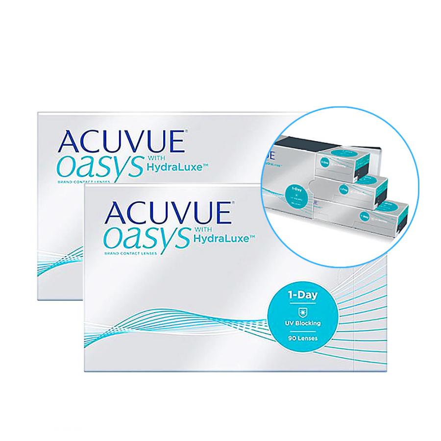 ジョンソンアンドジョンソン（J & J） アキュビュー(ACUVUE） ワンデーアキュビューオアシス90枚 2箱 : oasis90-02-0 ...