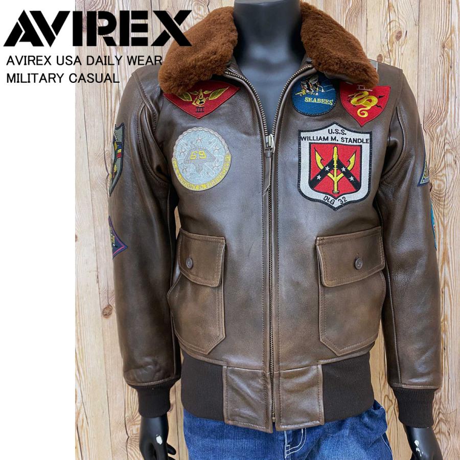 AVIREX アビレックス G-1レザージャケット アウター TOP GUN トップガン フライトジャケット ミリタリー 革ジャン 中綿 ...