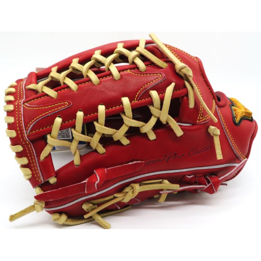 硬式グローブ BSS限定 ミズノ ミズノプロ クラシック MIZUNO PRO Classic 外野手用 1AJGH30007 ブリック ブロンド紐 サイズ18N 左投げ用 プレゼント付き ...