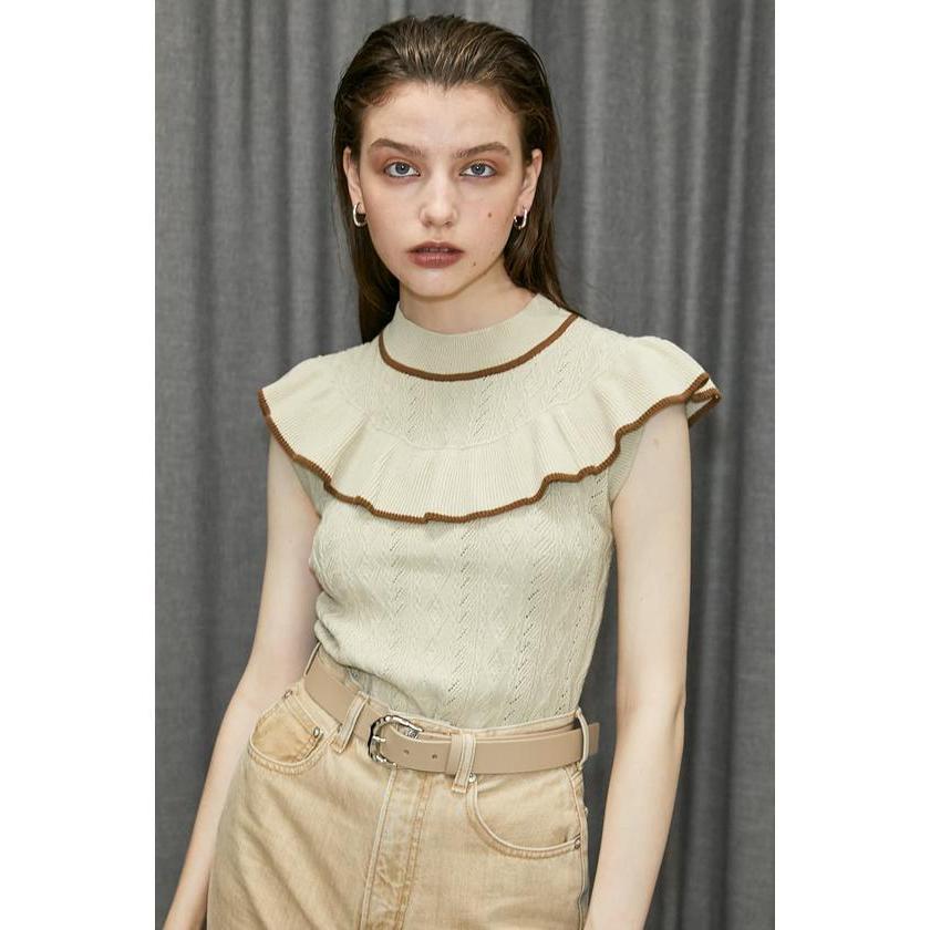 SLY 【スライ】FRONT FRILL KNIT トップス : MAGASEEK ヤフー店 - 通販 - Yahoo!ショッピング