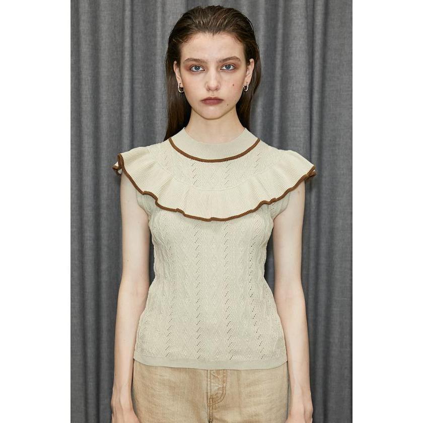 SLY 【スライ】FRONT FRILL KNIT トップス : MAGASEEK ヤフー店 - 通販 - Yahoo!ショッピング