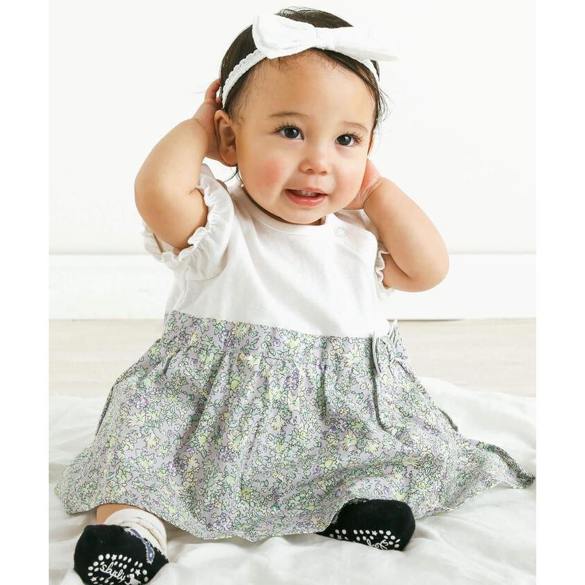 【スラップスリップベビー】リボン付き花柄スカートロンパースベビー(70~80cm) : 505901688 : MAGASEEK ヤフー店 - 通販 - Yahoo!ショッピング