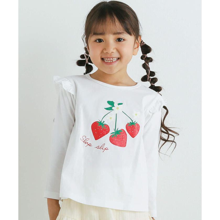 【スラップスリップ】キラキラグリッタープリント肩フリルトップス(80~130cm) : 505916762 : MAGASEEK ヤフー店 - 通販 - Yahoo!ショッピング