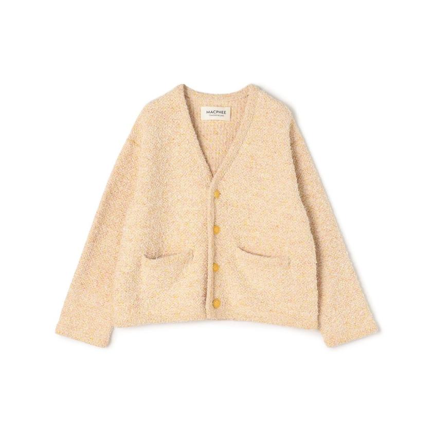 MACPHEE 【MACPHEE】ツイードニット Vネックカーディガン : MAGASEEK ヤフー店 - 通販 - Yahoo!ショッピング
