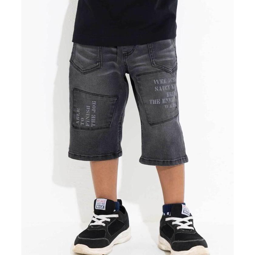 WASK 【ワスク】6分丈パッチワークロゴストレッチデニムパンツ(100~160cm) : MAGASEEK ヤフー店 - 通販 - Yahoo!ショッピング
