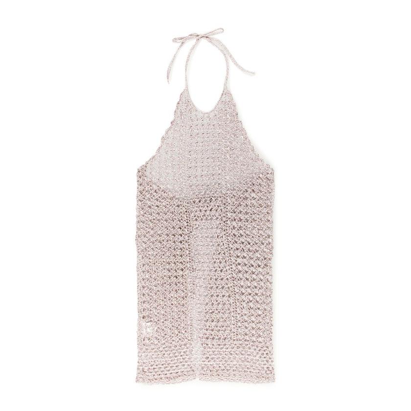 MACPHEE 【MACPHEE】メタリッククロシェ エプロンワンピース : MAGASEEK ヤフー店 - 通販 - Yahoo!ショッピング