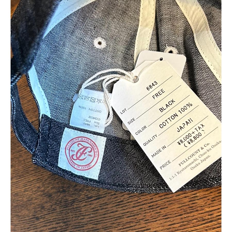 フルカウント FULLCOUNT 6843 6Panel Denim Baseball Cap F Patch BLACK キャップ : MAGIC-U&Co. - 通販 - Yahoo!ショッピング