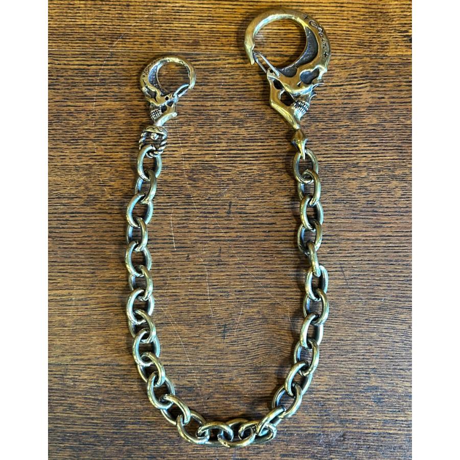 ガルシア galcia 18WCB-SK001B : BRASS WALLET CHAIN SKULL 50cm アズキチェーンタイプ ...