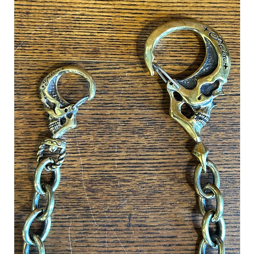 ガルシア galcia 18WCB-SK001B : BRASS WALLET CHAIN SKULL 50cm アズキチェーンタイプ ...