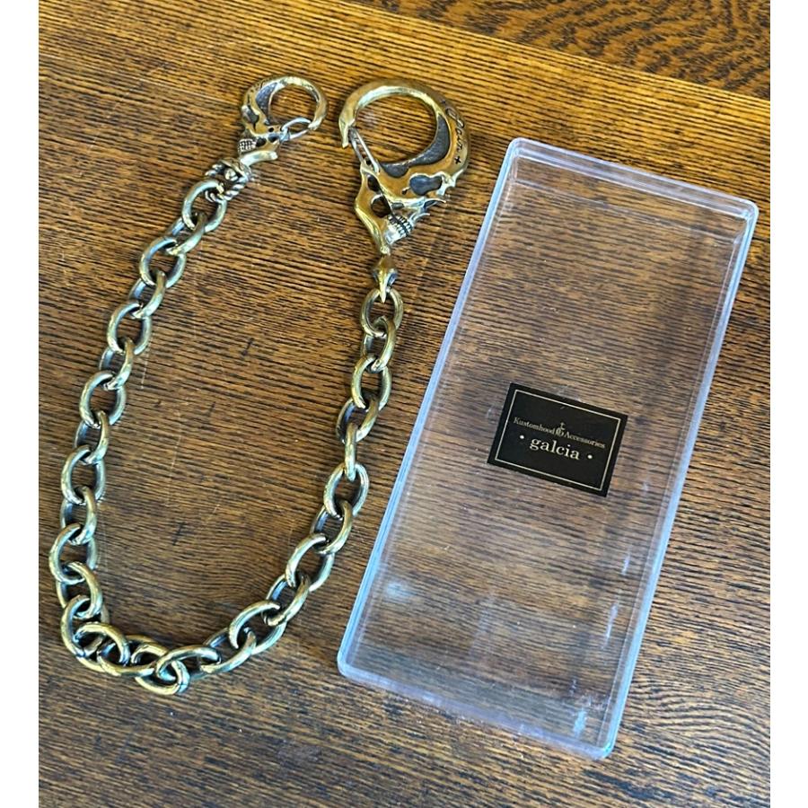 ガルシア galcia 18WCB-SK001B : BRASS WALLET CHAIN SKULL 50cm アズキチェーンタイプ ...