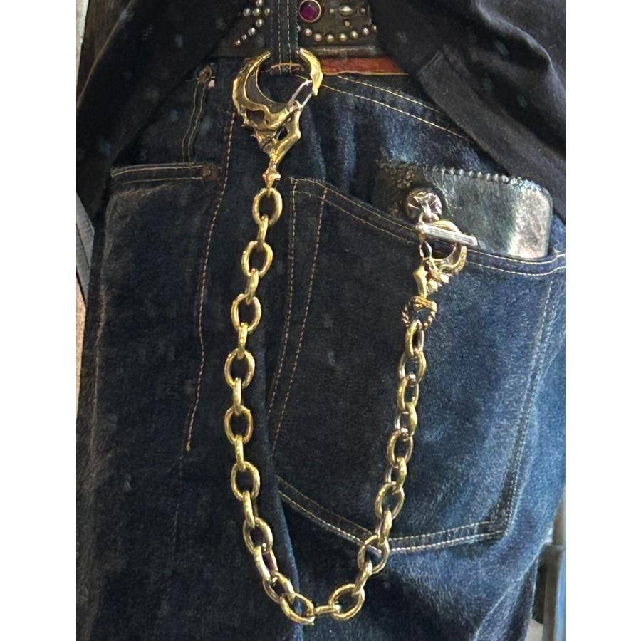 ガルシア galcia 18WCB-SK001B : BRASS WALLET CHAIN SKULL 50cm アズキチェーンタイプ ...