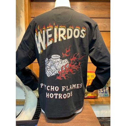 ウィアード/WEIRDO ロンT WRD-22-AW-17 PSYCHO FLAMES - L/S HENRY T-SHIRTS BLK ...