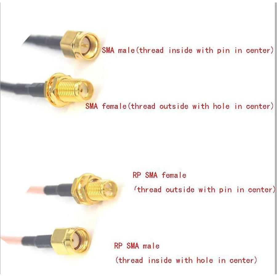 leeyovk M型 ケーブル 変換コネクタ MJ-SMAP コネクター UHFメス−SMAオス 純銅ケーブル 高耐久 アンテナ延長線 RG58 50 : まごごろマート本店 - 通販 ...