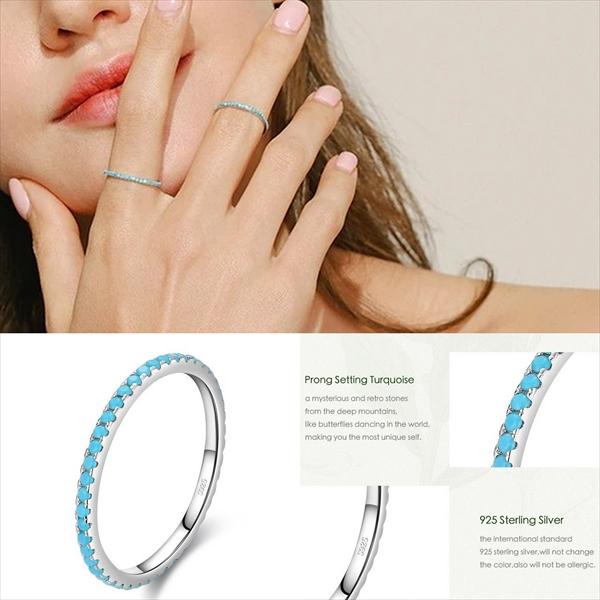 ハワイアンジュエリー 即納 ターコイズ エタニティ シルバー925 (S925) リング US6 [Tselection] : Hawaiian moon MAHEALANI - 通販 ...