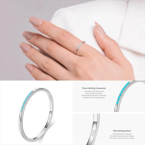 ハワイアンジュエリー 即納 ターコイズ パーシャル エタニティ シルバー925 (S925) リング US6 [Tselection] : Hawaiian moon MAHEALANI ...