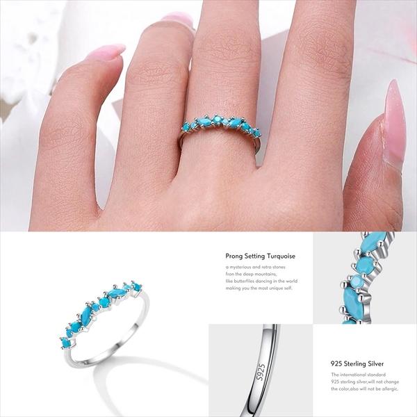 ハワイアンジュエリー 即納 ターコイズ アンイーブン ナイン シルバー925 (S925) リング US6 [Tselection] : Hawaiian moon MAHEALANI ...