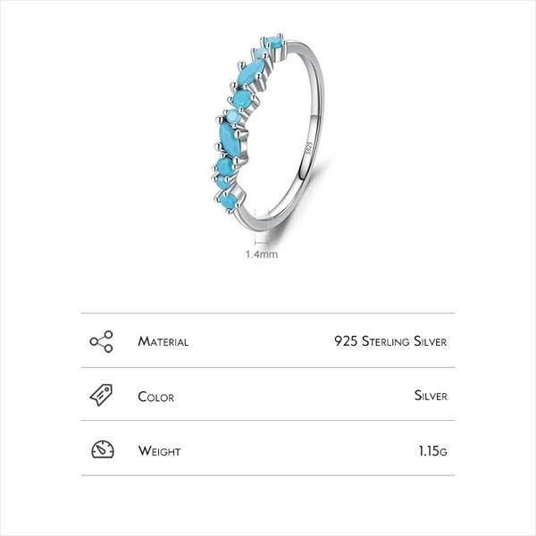 ハワイアンジュエリー 即納 ターコイズ アンイーブン ナイン シルバー925 (S925) リング US6 [Tselection] : Hawaiian moon MAHEALANI ...